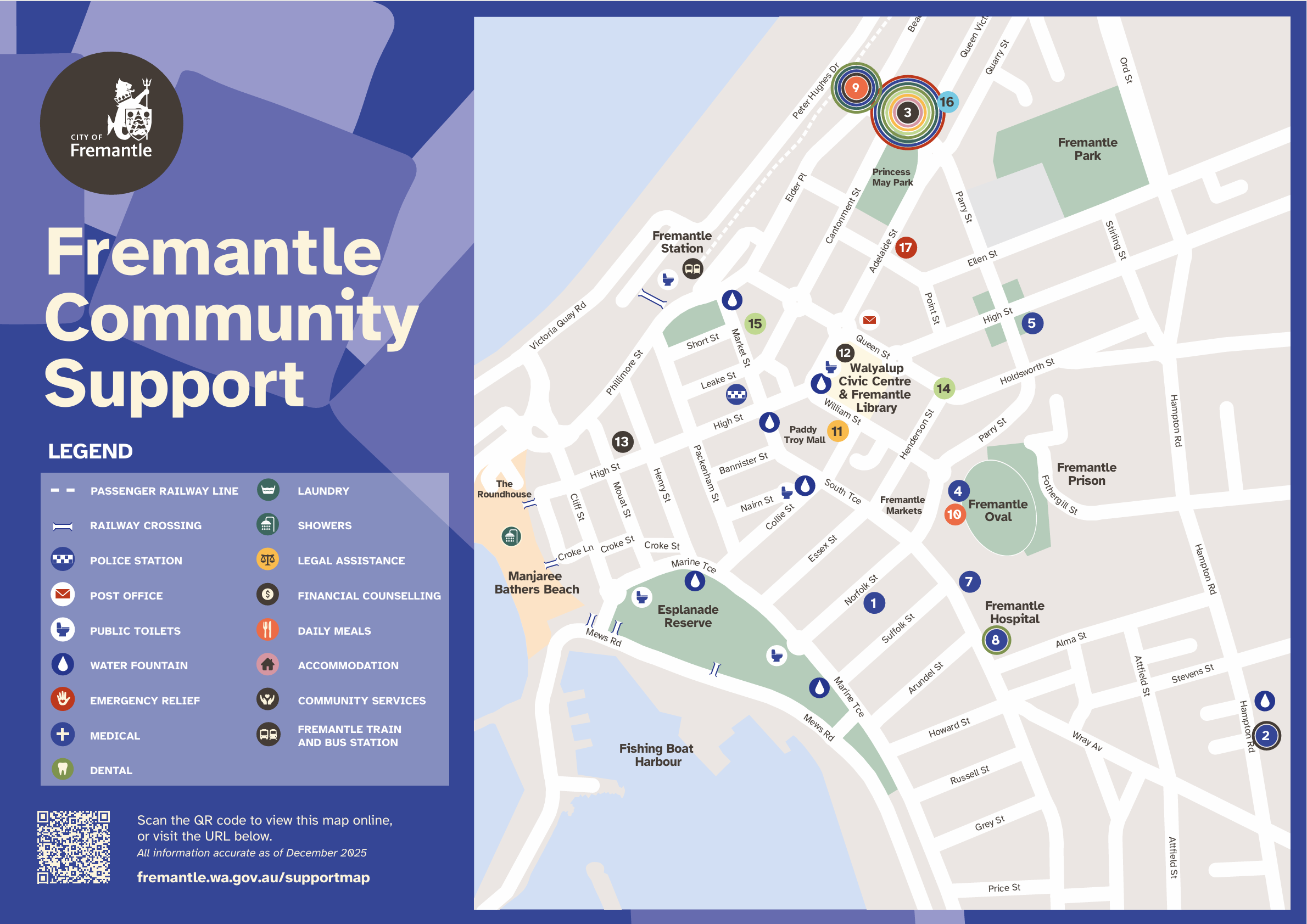Fremantle Community Support Map - City of Fremantle